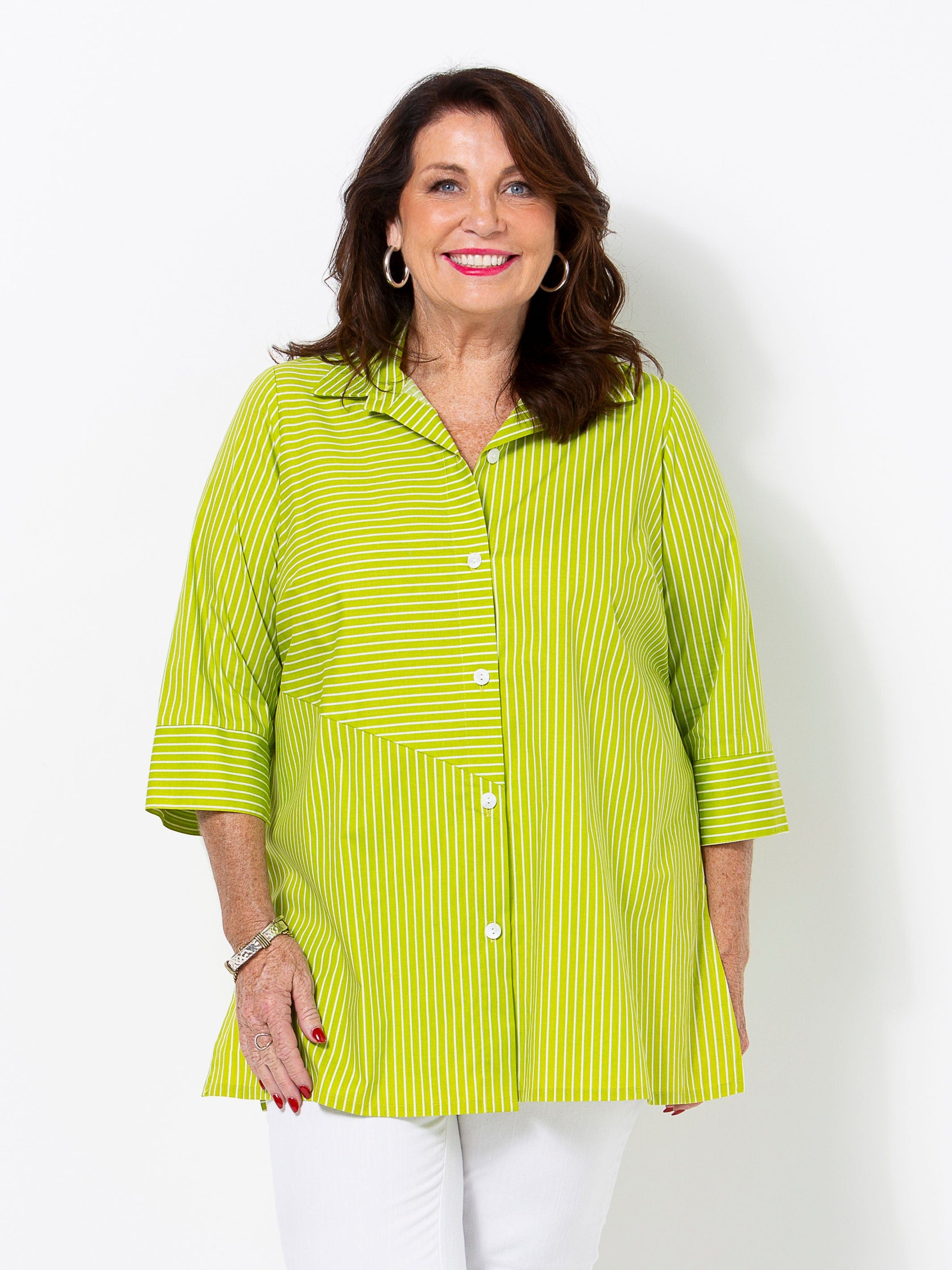 Lime Stripe Shirt – Swish Fashion